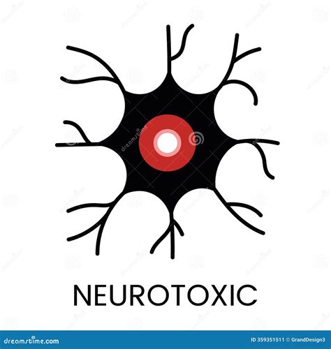 A Neuron Like Circuit Tree In Vector Representing Neurotoxic Pathways