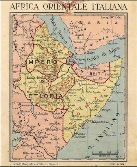 Ethiopia Eritrea And Somalia Were Once A Single Country Italian East Africa During 1936 1941