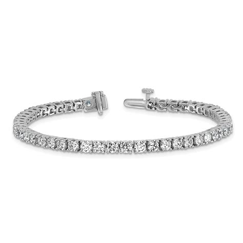 7 Carat Lab Grown Diamond Tennis Bracelet 14k White Gold
