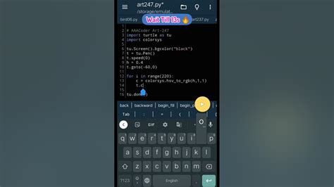 Python Turtle Ninza Graphics Art 247 Coding Status Shorts Python Pythonprogramming