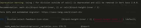 Dart Sass Deprecation Warnings 1152 Project With Fast Serve · Issue