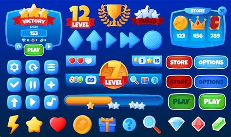 Game Interface Royalty Free Vector Image VectorStock