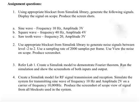 Solved Assignment Questions 1 Using Appropriate Blockset