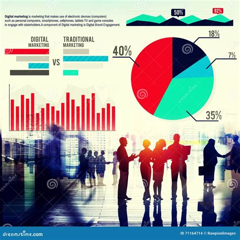 Digital Marketing Graph Statistics Analysis Finance Market Concept Stock Photo Image Of City