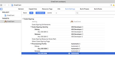 Ios Build Settings Specify A Provisioning Profile With The Uuid