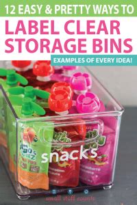 How To Label Clear Storage Bins 12 Good Looking Examples