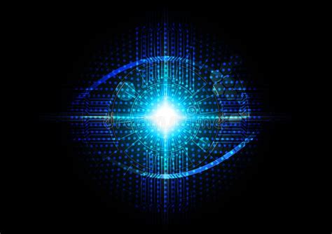 futuristic eye detection technology concept vector illustration stock