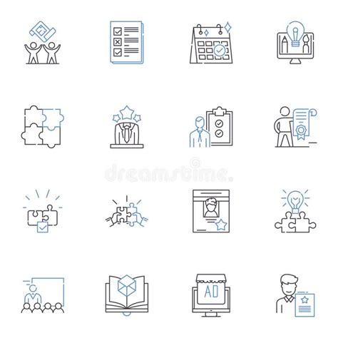 Customer Analytics Line Icons Collection Segmentation Demographics Persona Acquisition