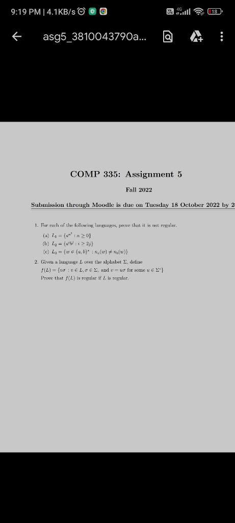 Submission Through Moodle Is Due On Tuesday Chegg