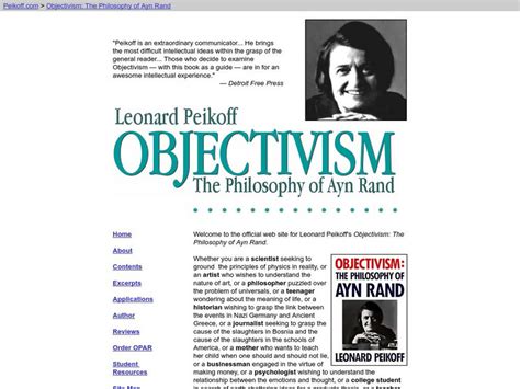 Objectivism The Philosophy Of Ayn Rand Website For 9th 10th Grade