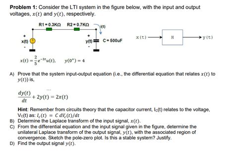 solved problem 1 consider the lti system in the figure