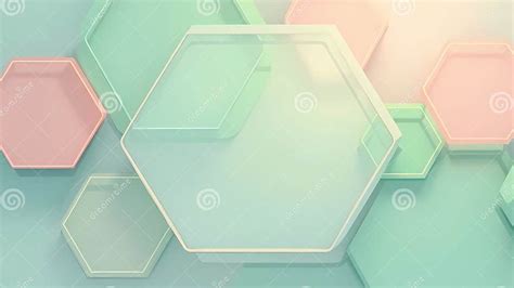 Pastel Background With Parallelograms And Hexagons Stock Illustration Illustration Of