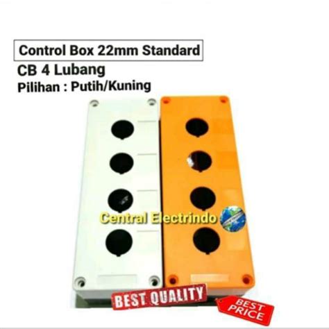 Control Box Push Button 22mm 4 Lubang Putihkuning Lazada Indonesia