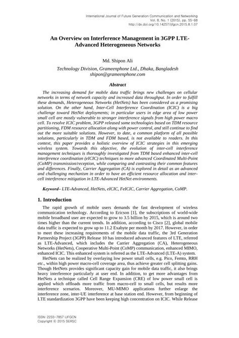 Pdf An Overview On Interference Management In 3gpp Lte Hetnets