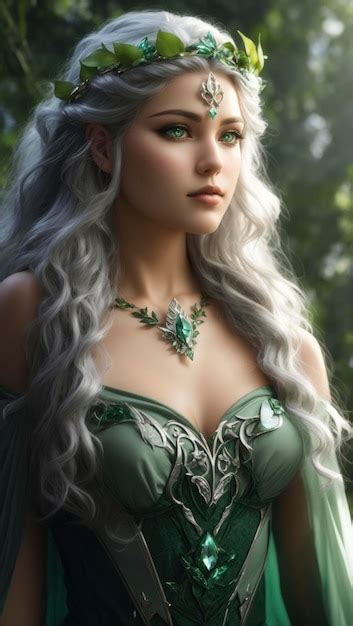 Premium Ai Image Wild Ranger Woman 32 Year Old Elf Eladriel Nature