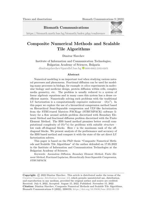 pdf composite numerical methods and scalable tile algorithms