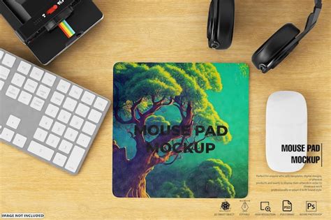 Premium Psd Square Mouse Pad Mockup