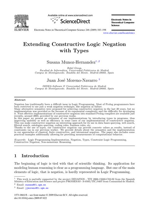 Pdf Extending Constructive Logic Negation With Types