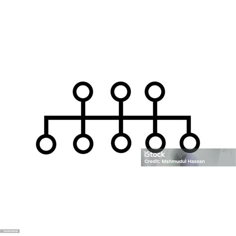 Hierarchy Lineal Icon Symbol Vector Black Outline Hierarchy Icon Stock Illustration Download