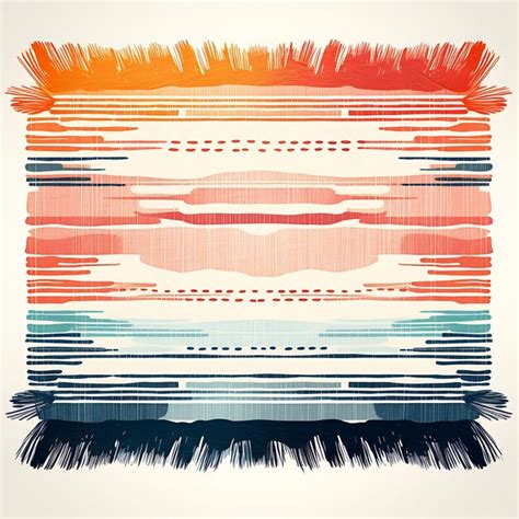 Premium Photo Indian Dhurrie Rug Striped Pattern Horizontal Lines