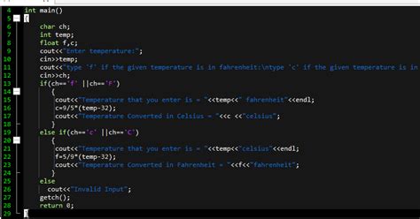 Program To Convert Temperature Celsius To Fahrenheit And From