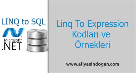 Linq To Expression Kodları Ve Örnekleri