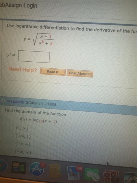 Solved Use Logarithmic Differentiation To Find The