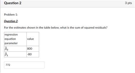 Solved Use The Information Below To Answer Question Sum Of Chegg