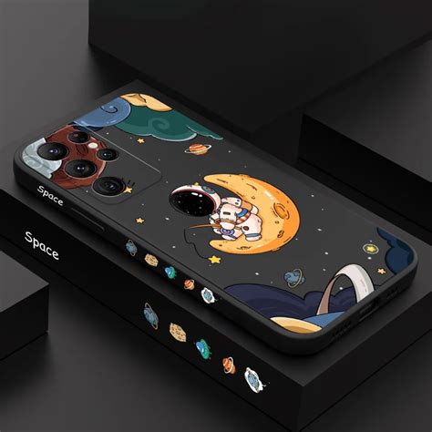 Flying Astronauts Phone Case For Samsung Galaxy S25 S24 S23 S22 S21 S20