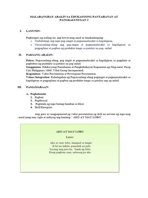 Lp In Epp 1 Final Pdf