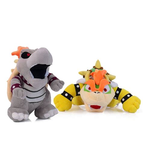 Super Mario Bros King Bowser Dry Bowser Bones Plush Doll Stuffed Toy