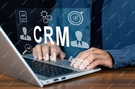 Premium Photo Crm Customer Relationship Management Concept Businessman Using Crm Software