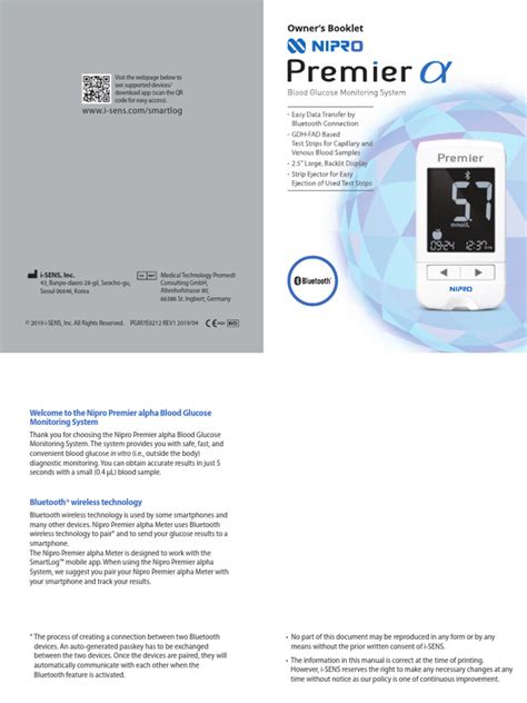 Glucometro Nipro Premier Pdf Clinical Medicine