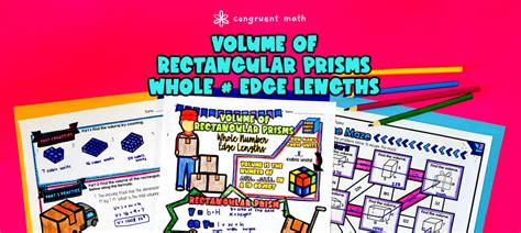 volume of right rectangular prisms whole number edge lengths lesson