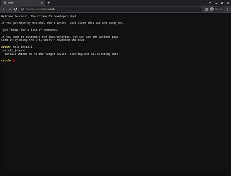 Found A Crosh Command To Install To Specific Device While Running In