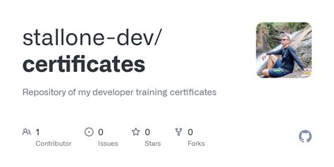 Github Stallone Devcertificates Repository Of My Developer Training