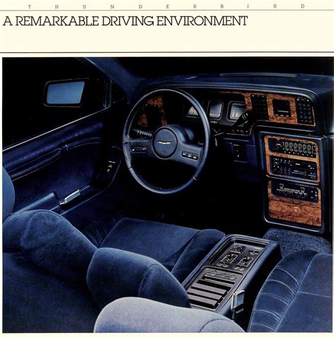 Vintage Ford Thunderbird Interior With Wood Trim
