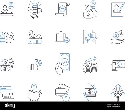 Investment Department Outline Icons Collection Investment Department