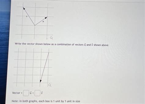 Solved V A Write The Vector Shown Below As A Combination Of