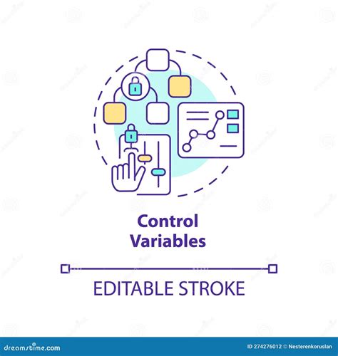 control variables concept icon stock vector illustration of