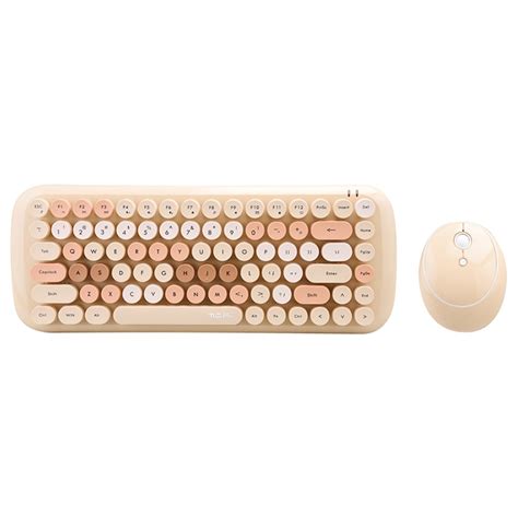 Kawaii Retro Keyboard Mouse Set Kawaii Aesthetic Room Desk Decor