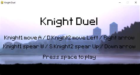 Github Pawelkinczykknightduelpygame Project For Fun And Develop Python Skills