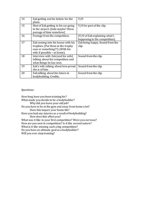 Two Column Documentary Script Docx