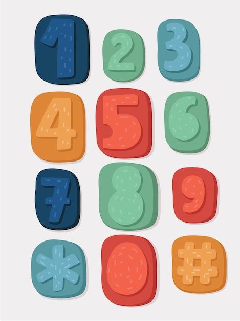 Premium Vector Numbers Button Phone