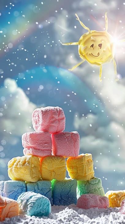 Free Colorful Marshmallow Stack Image Download At Stockcake