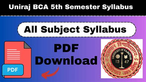 uniraj bca 5th semester syllabus 2025 pdf download rajasthan