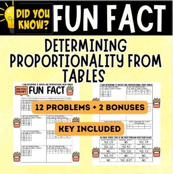 Determining Proportionality With Tables