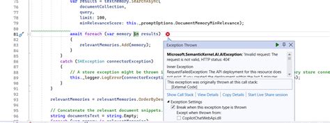 Getting Exception When Retrieving Records From Volatile Memory · Issue 125 · Microsoftchat