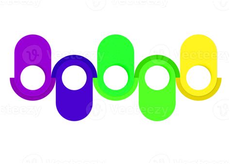 Five Steps Colorful Object For Infographic Template 12451014 PNG