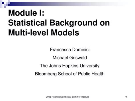 ppt module i statistical background on multi level models powerpoint presentation id 861130